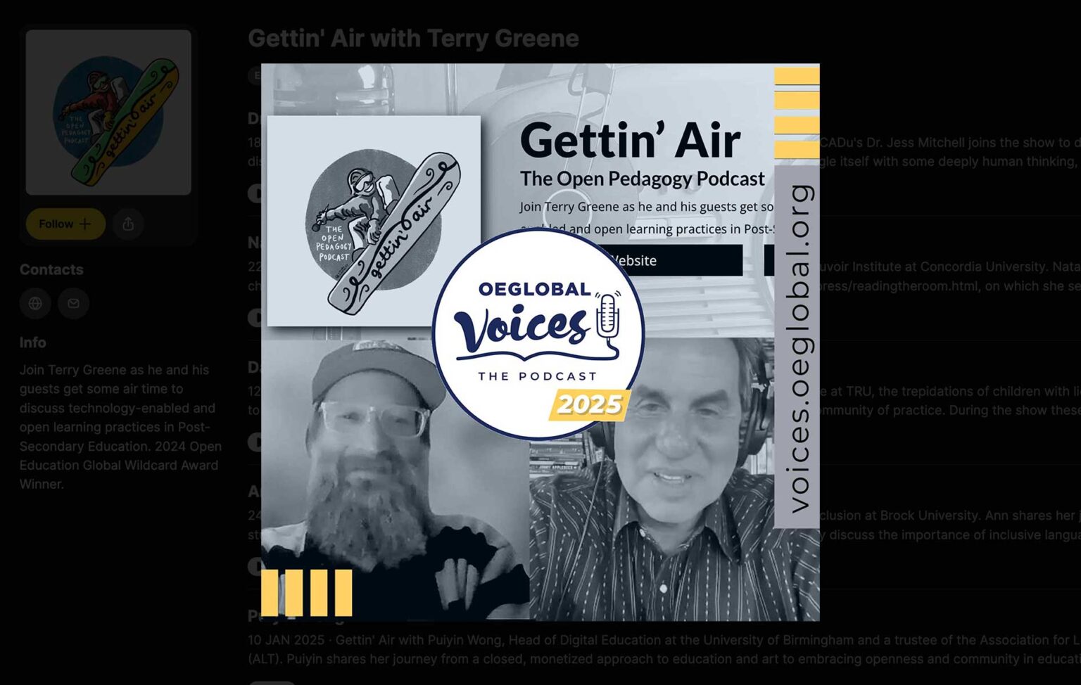 OEG Voices 087: Terry Greene on Gettin’ Air Podcast’s 2024 OEAward ...